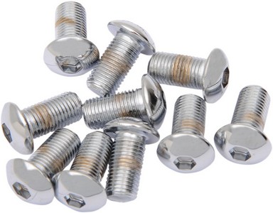 Button-Head Bolt 3/8-24X0.75 Chrome 3/8-24 X 3/4 Butn Hd Scrw