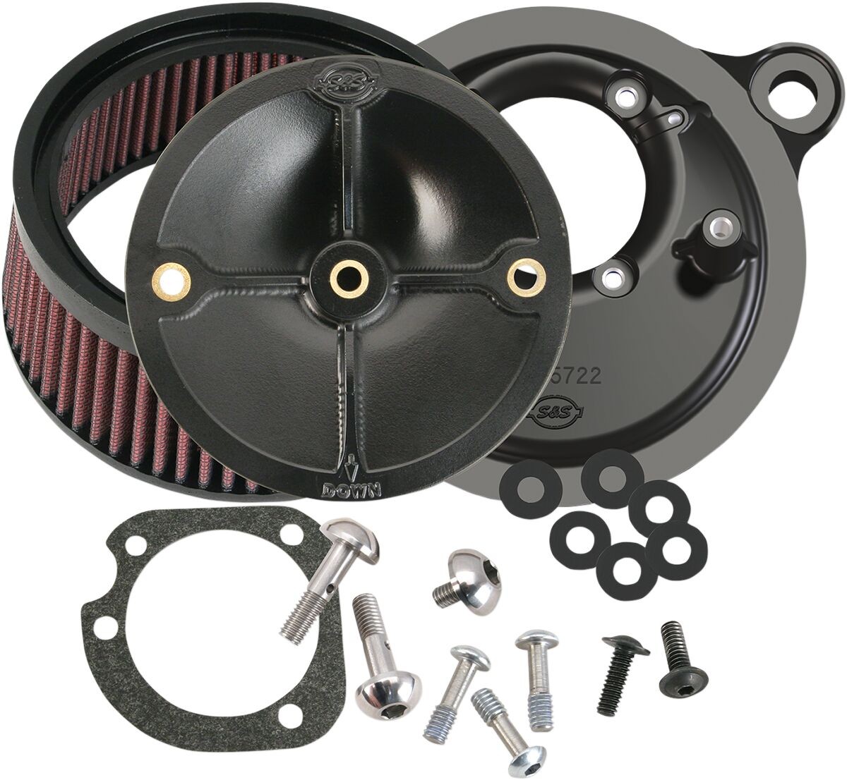 S&S Cycle Air Cleaner,Kit,Stock Cv/Efi, Stealth Air Clnr Stlth