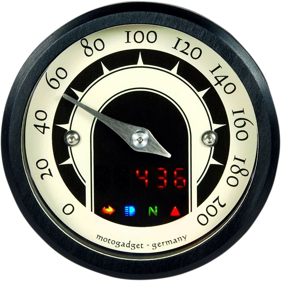Motogadget Mst Speedster Analog Speedometer Anodized Black -B