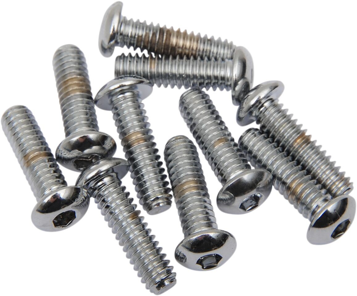 Button-Head Bolt 1/4-20X0.75 Chrome 1/4-20 X 3/4 Butn Hd Scrw